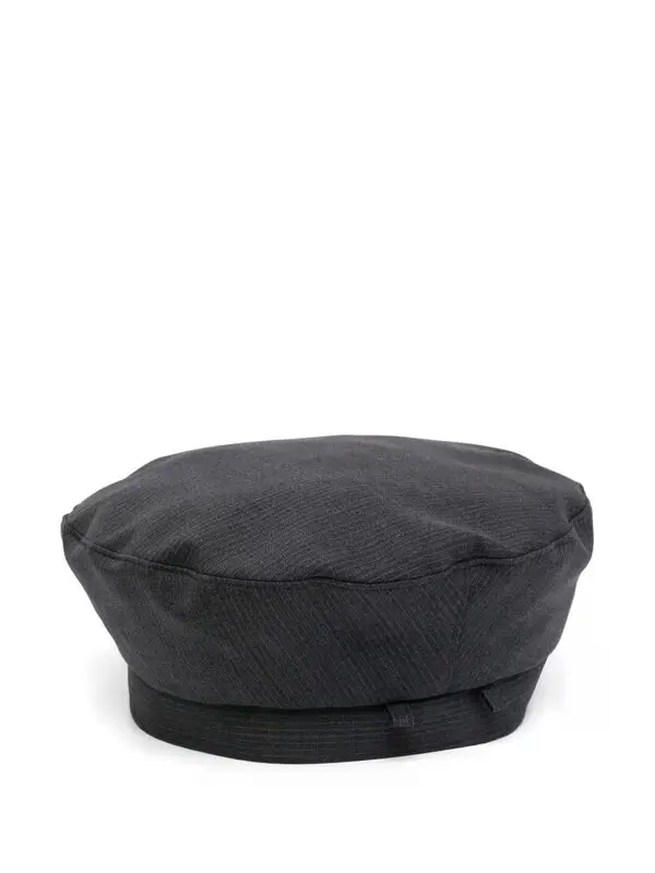 KIMHEKIM Striped Beret Hat - Grey