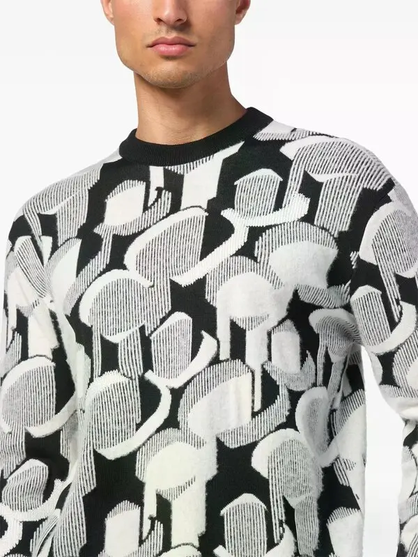 BILLIONAIRE Crew Neck Jacquard Jumper