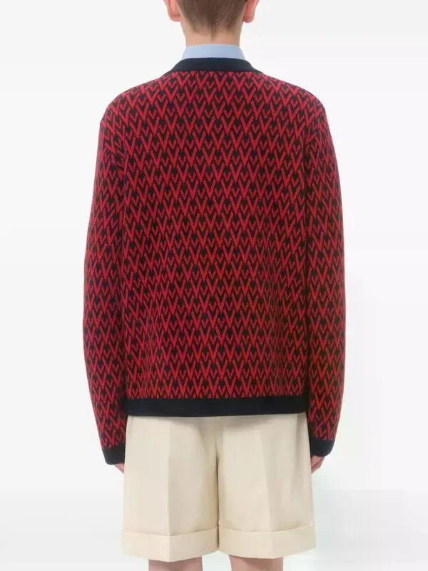 Valentino Garavani V Pattern Cardigan