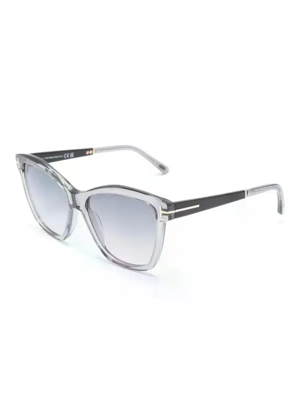 TOM FORD Lucia Wayfarer-frame Sunglasses - Grey