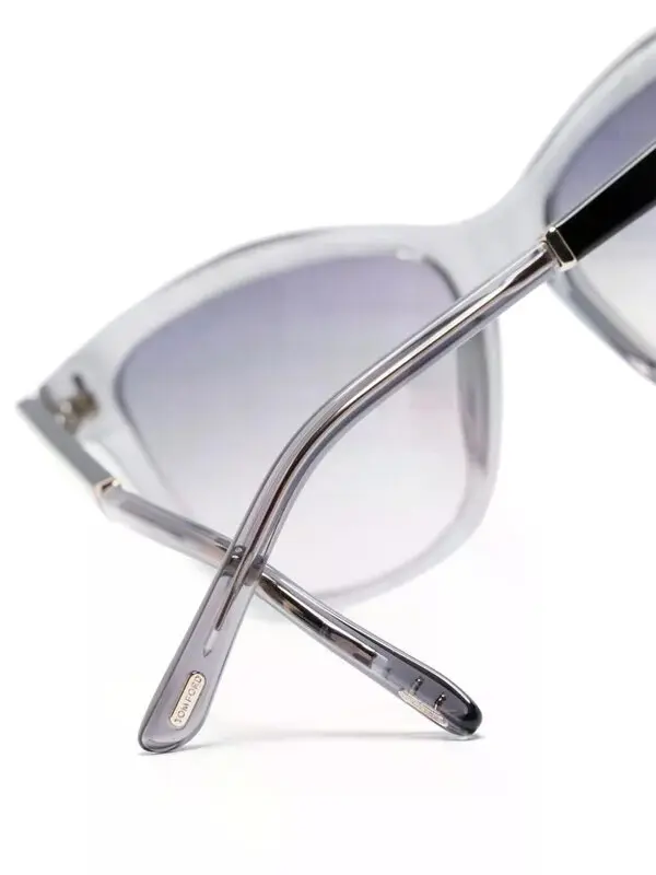 TOM FORD Lucia Wayfarer-frame Sunglasses - Grey