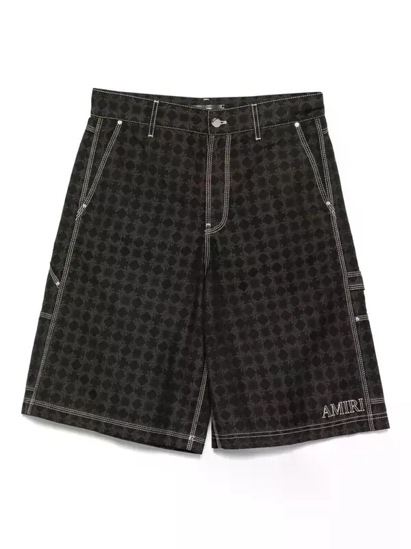 Amiri Geometric Print Shorts - Grey