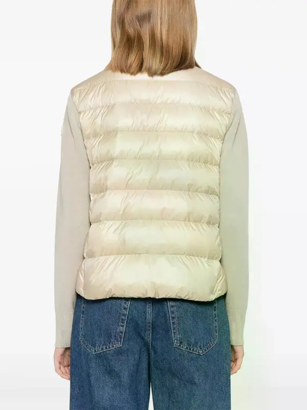 Moncler Knitted-sleeve Puffer Jacket