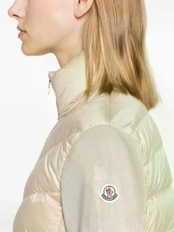 Moncler Knitted-sleeve Puffer Jacket