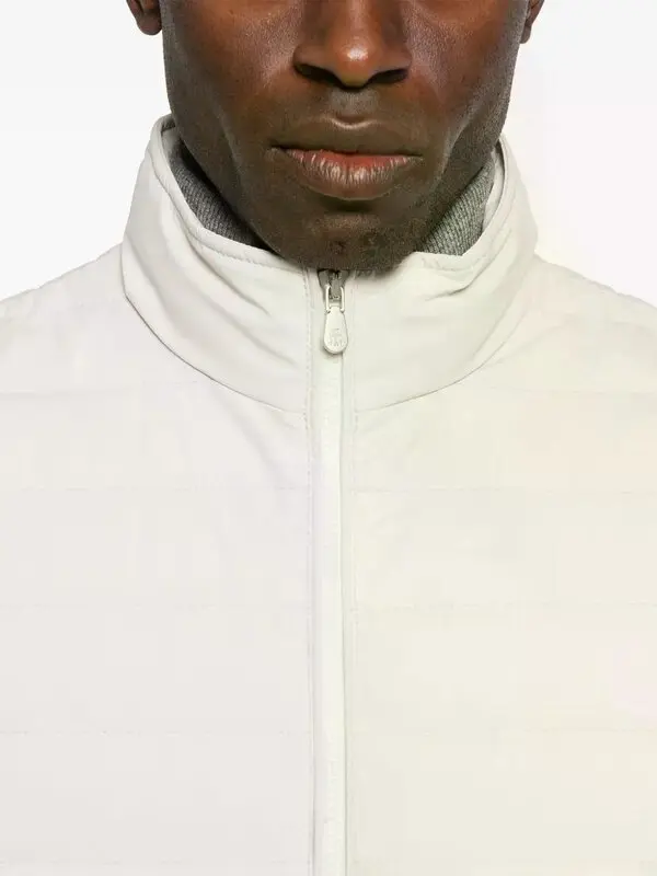 Brunello Cucinelli High Neck Quilted Waistcoat