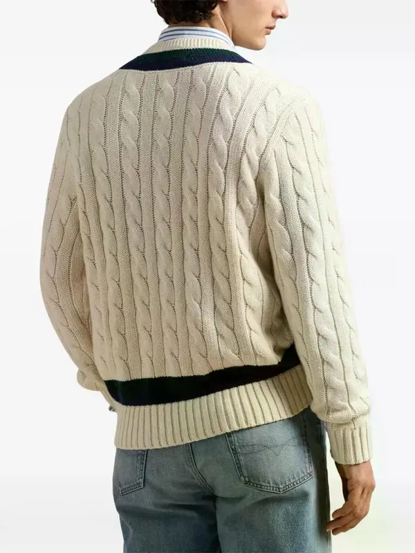 Polo Ralph Lauren Embroidered Logo V-neck Sweater