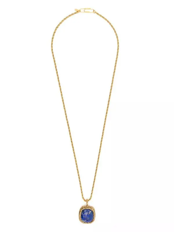AURÉLIE BIDERMANN Long Miki Necklace With Lapis Lazuli Pendant - Gold