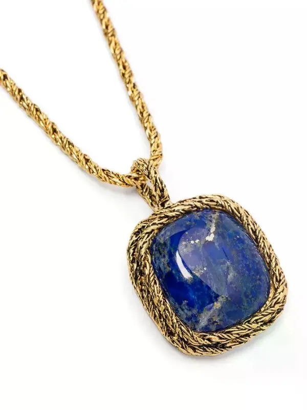 AURÉLIE BIDERMANN Long Miki Necklace With Lapis Lazuli Pendant