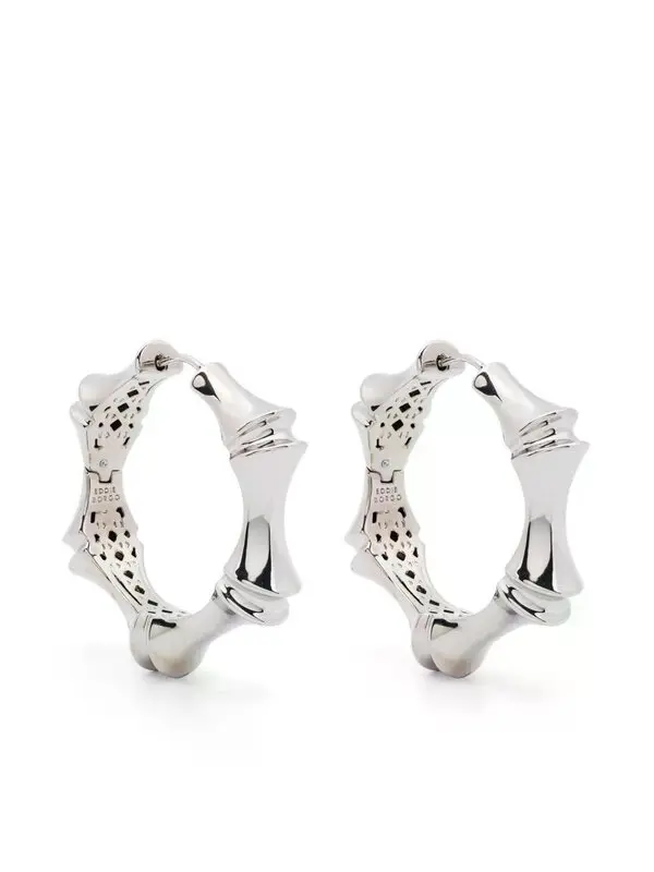Eddie Borgo Large Bambu Hoop Earrings - Silver