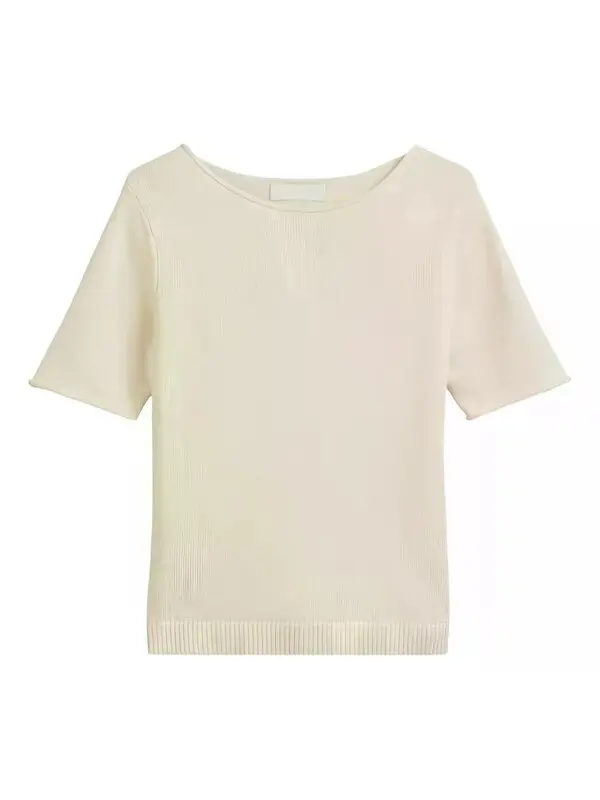 Marc O'polo Short Sleeve Ribbed Fine Knit Sweater