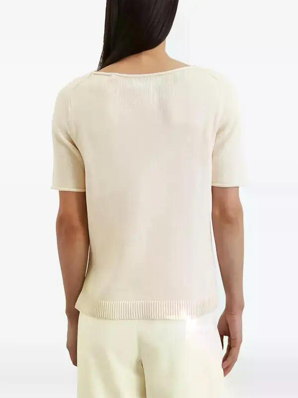 Marc O'polo Short Sleeve Ribbed Fine Knit Sweater