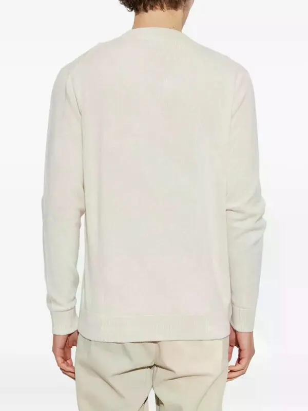 Eleventy V-neck Jumper - Neutrals