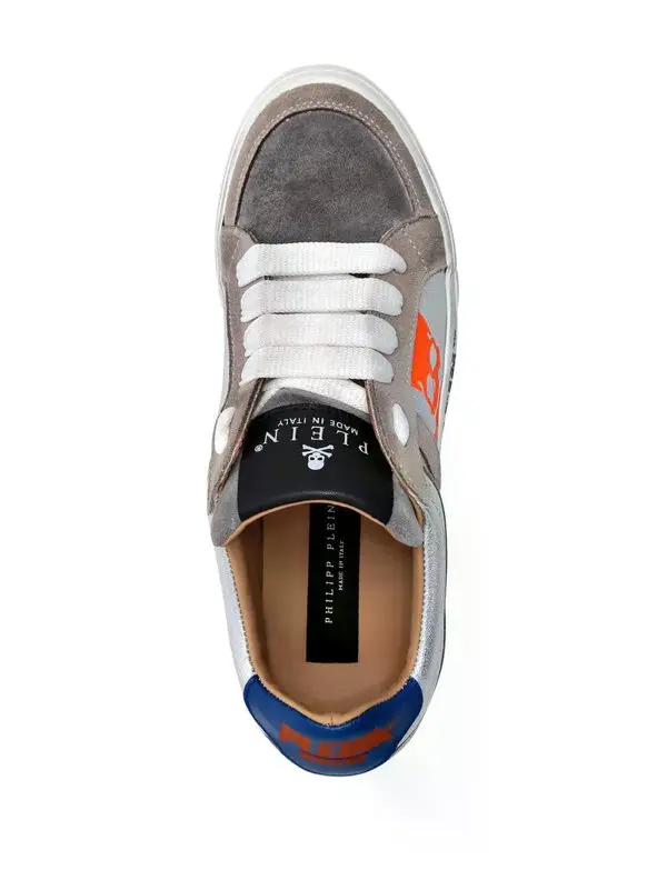 Philipp Plein Retro Kickz Leather Sneakers