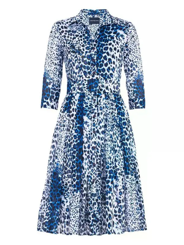 Samantha Sung Audrey Leopard-print Shirt Dress
