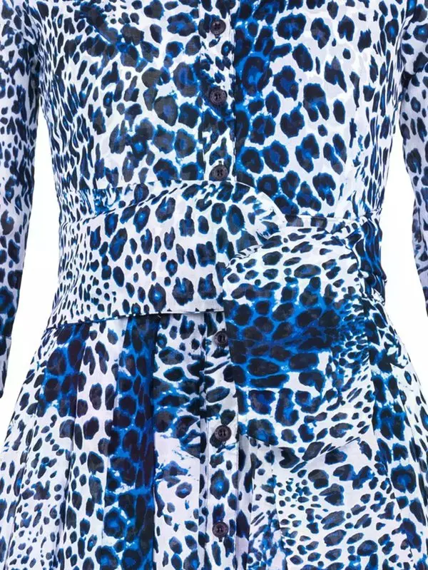 Samantha Sung Audrey Leopard-print Shirt Dress