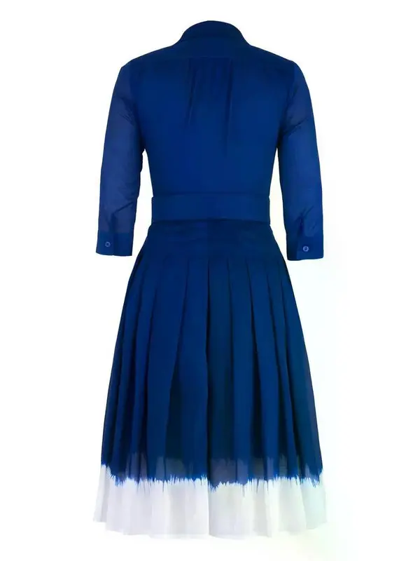 Samantha Sung Audrey Pleated Shirt Dress - Blue