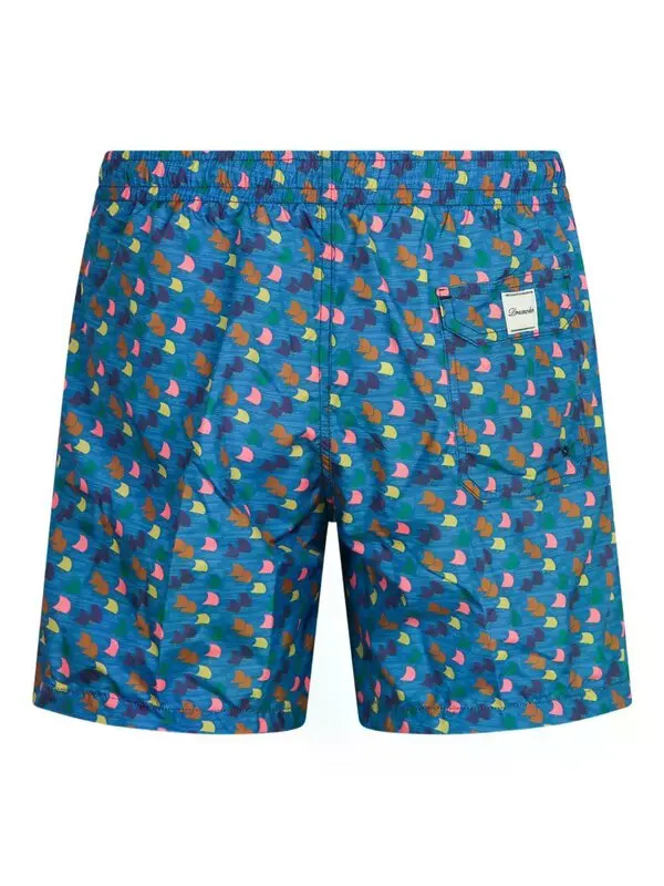 DRUMOHR Printed Swim Shorts - Blue