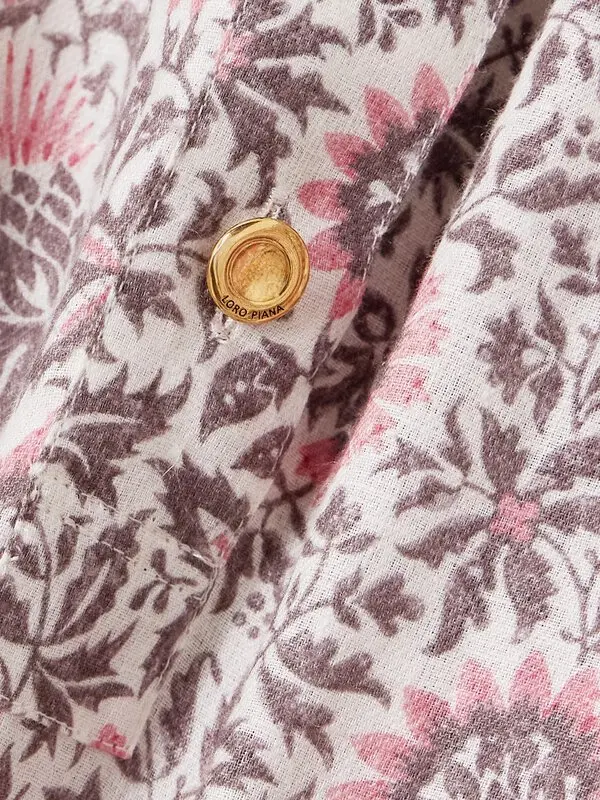 Loro Piana Olivia' Oversized Printed Linen Shirt