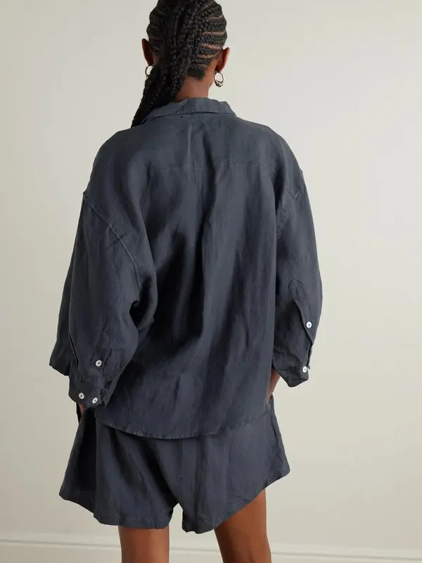 DEIJI STUDIOS The 03 Washed-linen Shirt And Shorts Set