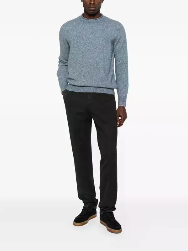 Brunello Cucinelli Crew Neck Long Sleeve Sweater - Blue