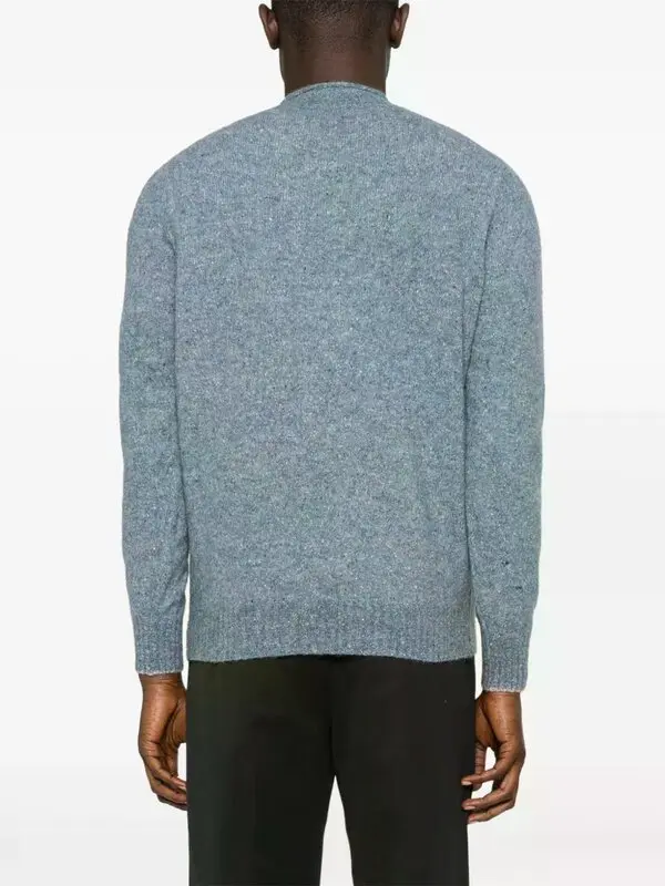 Brunello Cucinelli Crew Neck Long Sleeve Sweater - Blue