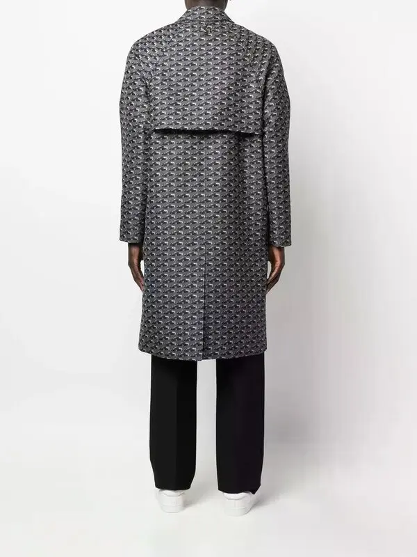 FERRARI Graphic Print Single-breasted Coat