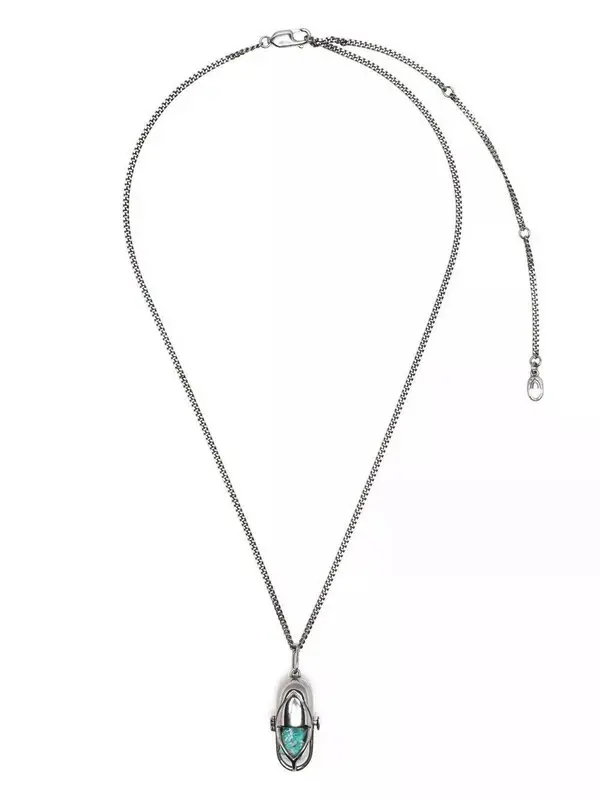 CAPSULE ELEVEN Sterling Turquoise Pendant Necklace - Silver
