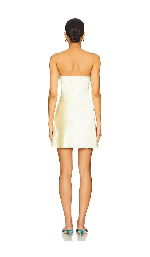 MORE TO COME Paloma Strapless Dress - Yellow