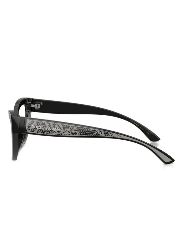 Dolce & Gabbana Cat Eye Frame Glasses - Black