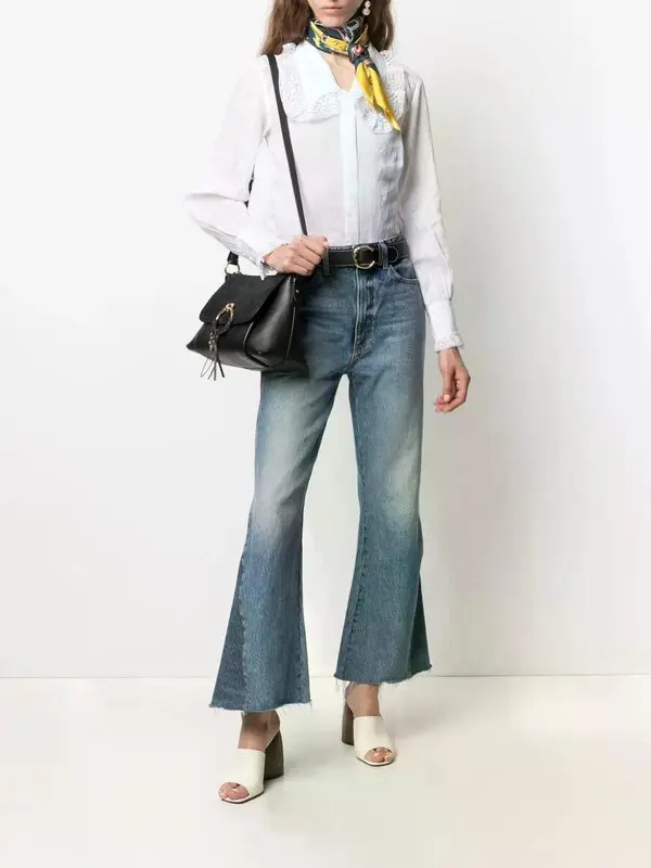 FRAME Lace-detailed Concealed Shirt