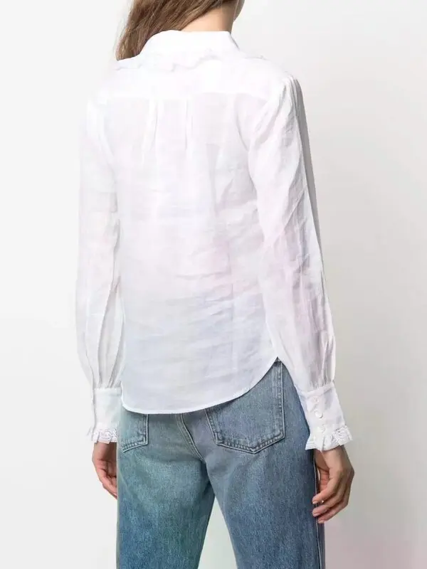FRAME Lace-detailed Concealed Shirt