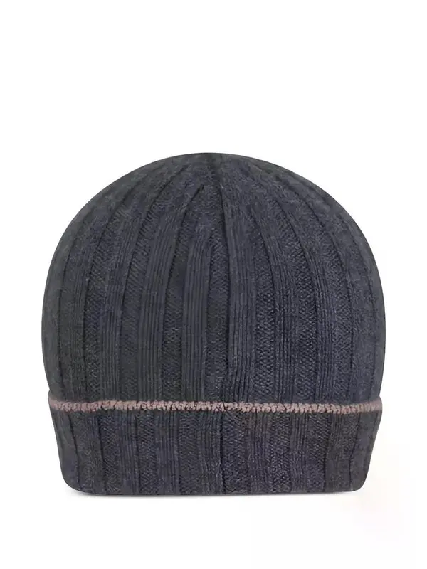 Brunello Cucinelli Ribbed Knit Beanie - Grey