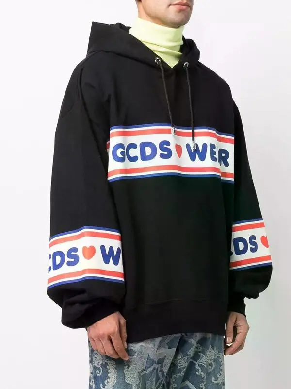 Gcds Logo-print Cotton Hoodie