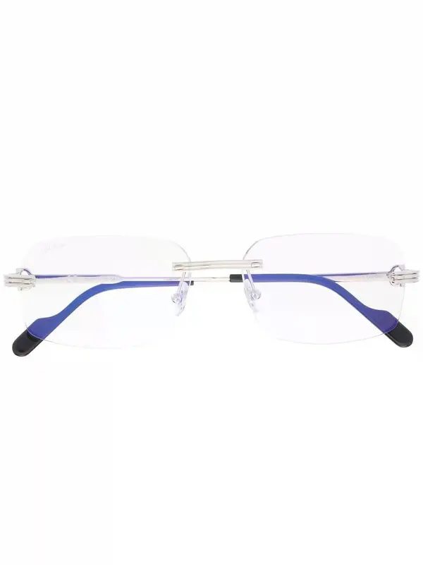 Cartier Rimless Square Frame Eyeglasses - Silver