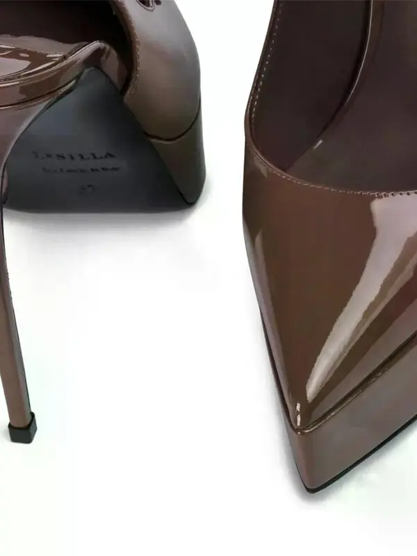 LE SILLA 140mm Uma Slingback Pumps - Brown