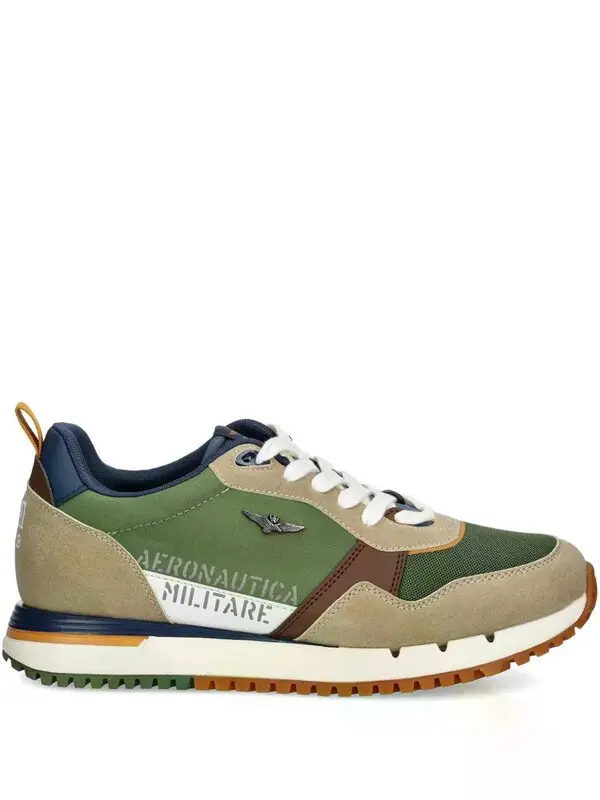 AERONAUTICA MILITARE Panelled Lace-up Sneakers - Green
