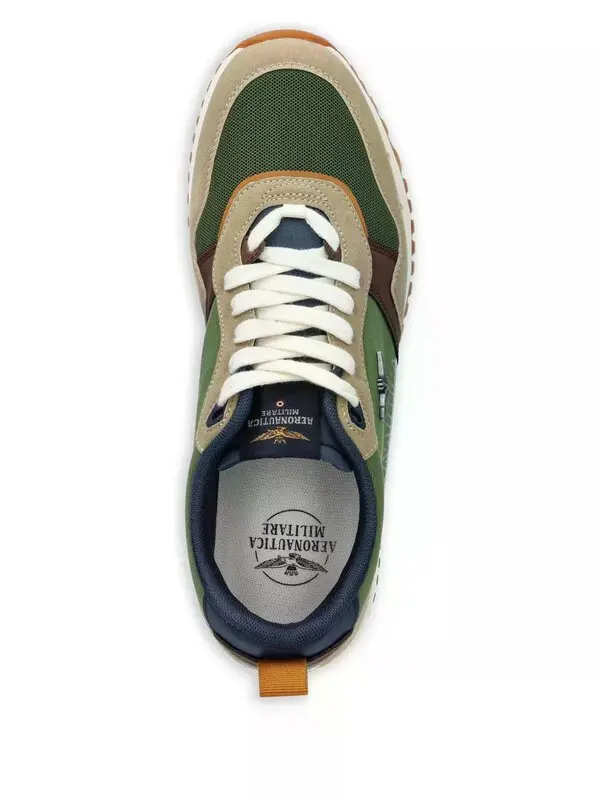 AERONAUTICA MILITARE Panelled Lace-up Sneakers - Green