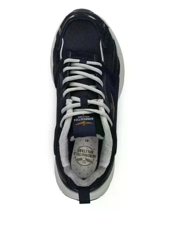 AERONAUTICA MILITARE Navy Mesh-paneled Running Sneakers - Blue
