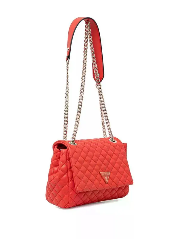 Guess Quilted Shoulder Bag With Chain Strap