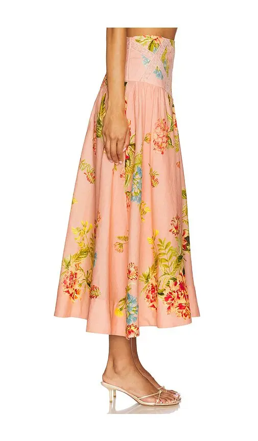 Hemant & Nandita Floral Midi Skirt