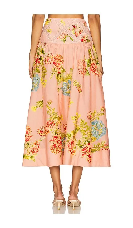 Hemant & Nandita Floral Midi Skirt