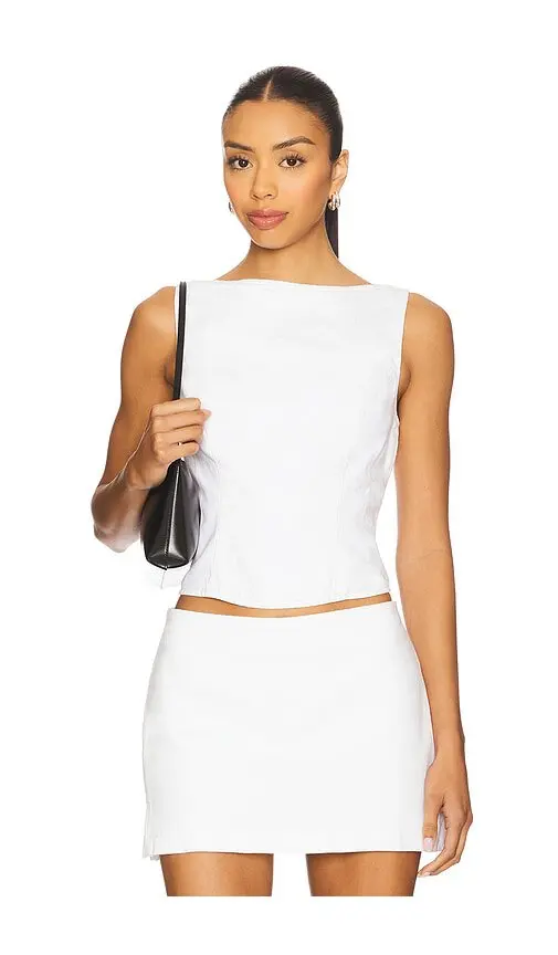 Amanda Uprichard Lielle Top - White