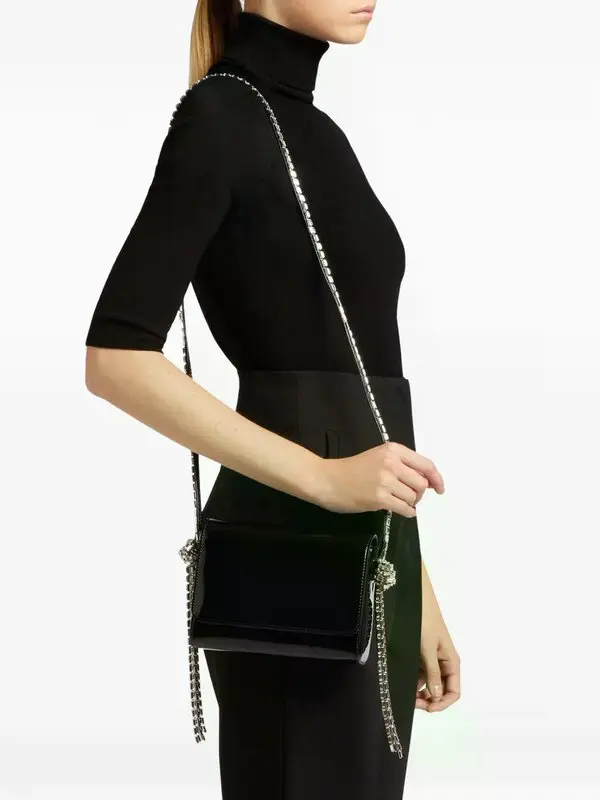 Alexandre Vauthier Patent-finish Clutch Bag - Black