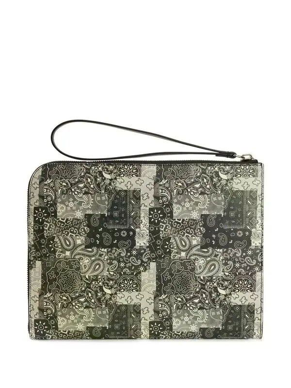 GIUSEPPE ZANOTTI Paisley Print Leather Pouch