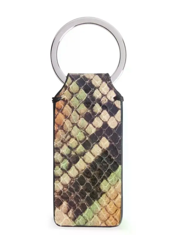 GIUSEPPE ZANOTTI Bernaard Leather Keyring - Brown
