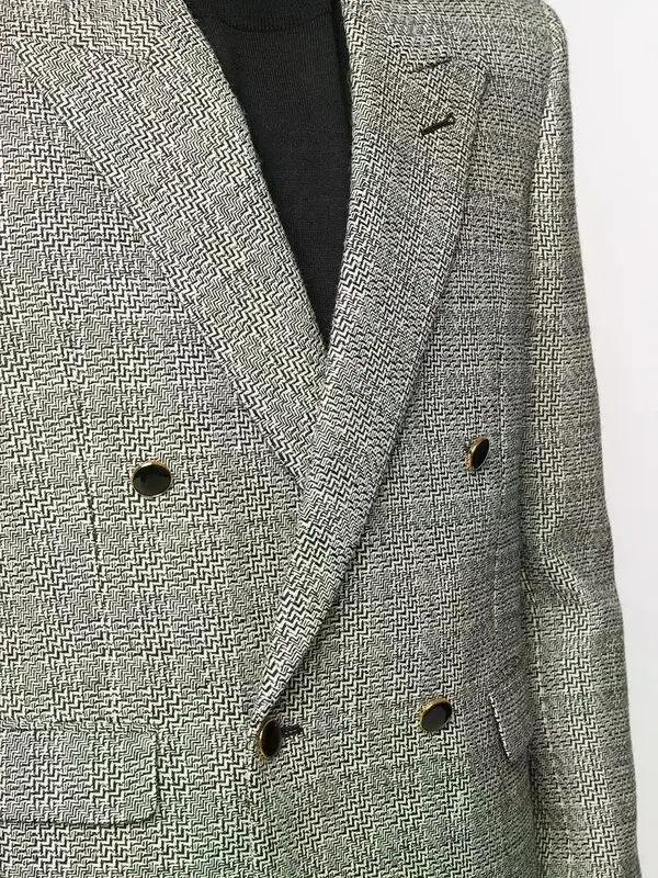 Saint Laurent Deconstructed Check Double-breasted Blazer