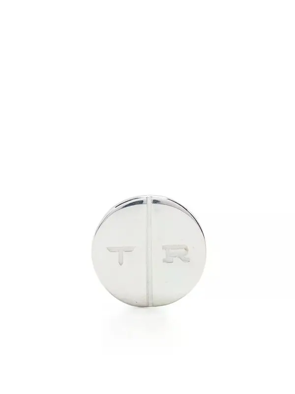 TRUE ROCKS Round Pill Stud Earring - Silver