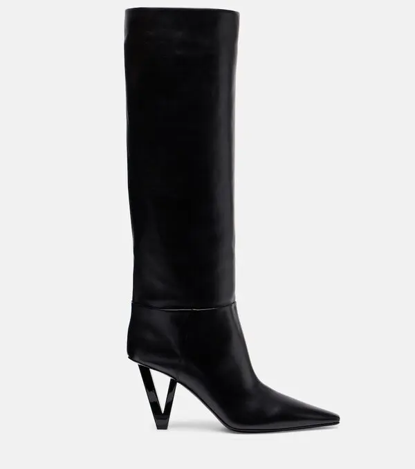 Versace Leather Knee-high Boots