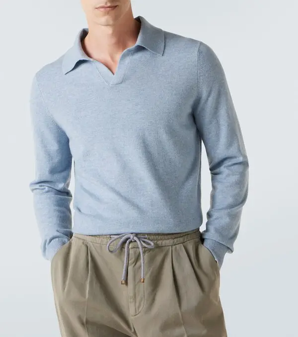Brunello Cucinelli Cashmere Polo Sweater