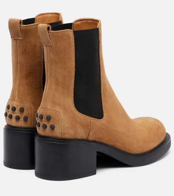 TOD'S Suede Chelsea Boots - Beige